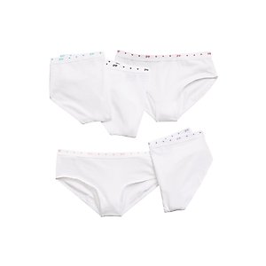 GAP Girls 5-pack Bikini Underpants Underwear, White, X-Large US