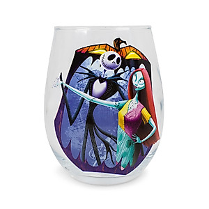 The Nightmare Before Christmas "Meant To Be" Stemless Glass | Holds 20 Ounces