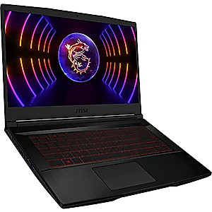 MSI 2023 GF63 Thin 15.6" 144Hz FHD IPS Gaming Laptop 10-Core Intel i7-12650H NVIDIA RTX4050 6GB GDDR6 32GB DDR4 2TB NVMe SSD HDMI WiFi AX RJ45 USB-C w/DP Backlit Keyboard Windows 10 Pro w/RE USB