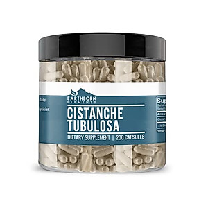 Earthborn Elements Cistanche Tubulosa (200 Capsules) Pure, No Fillers or Additives, Lab Verified