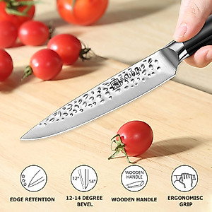 PAUDIN Utility Knife Kitchen, Sharp Chef Knife 5 Inch Small, Paring Knife, High Carbon Stainless Steel Kitchen Utility Knife with ABS Handle, Small Kitchen Knife for Home and Restaurant