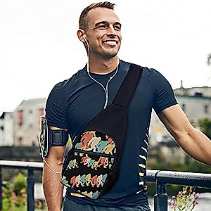 FunnyStar Retro Bigfoot Sasquatch Sling Bag Crossbody Shoulder Chest Bags Print Backpack Travel Daypack