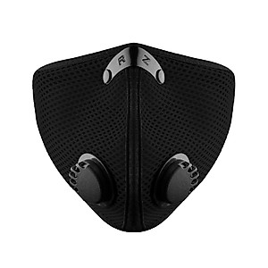 RZ Mask M2 Economy Pack - Reusable Dust Mask for Woodworking, Home Improvement, DIY, Landscaping, Pollution - Large - Black