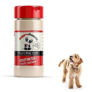 Doggondiments Southern Fried Chicken Flavor Dog Food Topper, Fun People Food Flavors, Powder, Dog Condiments for Meals, Dog Food Toppers for Dogs for Small & Large Breeds,