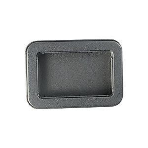 Leadigol 8PCS Metal Tin Box Rectangular Empty Tin Box with Clear Window Lids Gift Box Portable Box Small Storage Kit Home Organizer 3.4x2.4x0.8 Inch