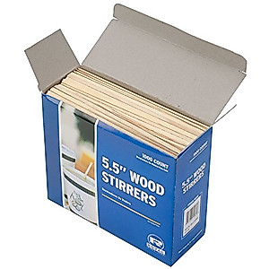 Royal 1000 Count Wood Coffee Beverage Stirrers, 5.5"