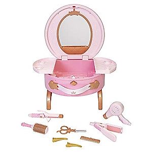 Disney Princess Vanity Style Collection Light Up and Style Vanity - Lights & Realistic Sound Styling Tools