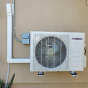 4" 14 Ft Air conditioner Decorative PVC Line Cover Kit for Mini Split and Central Air Conditioners, Heat Pumps Tubing Cover Set