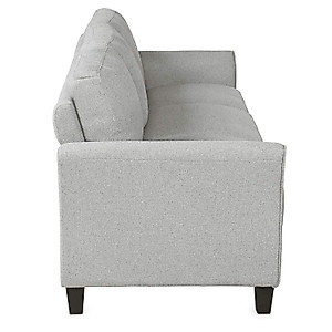 Harper&Bright Designs 3-Seat Sofa Living Room Linen Fabric Sofa Upholstered Sofa with Cushion Back (Light Gray)