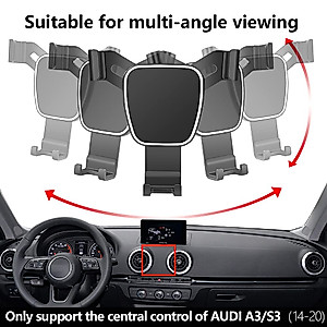 LUNQIN Car Phone Holder for 2014-2020 Audi A3 S3 RS3 Auto Accessories Navigation Bracket Interior Decoration Mobile Cell Phone Mount
