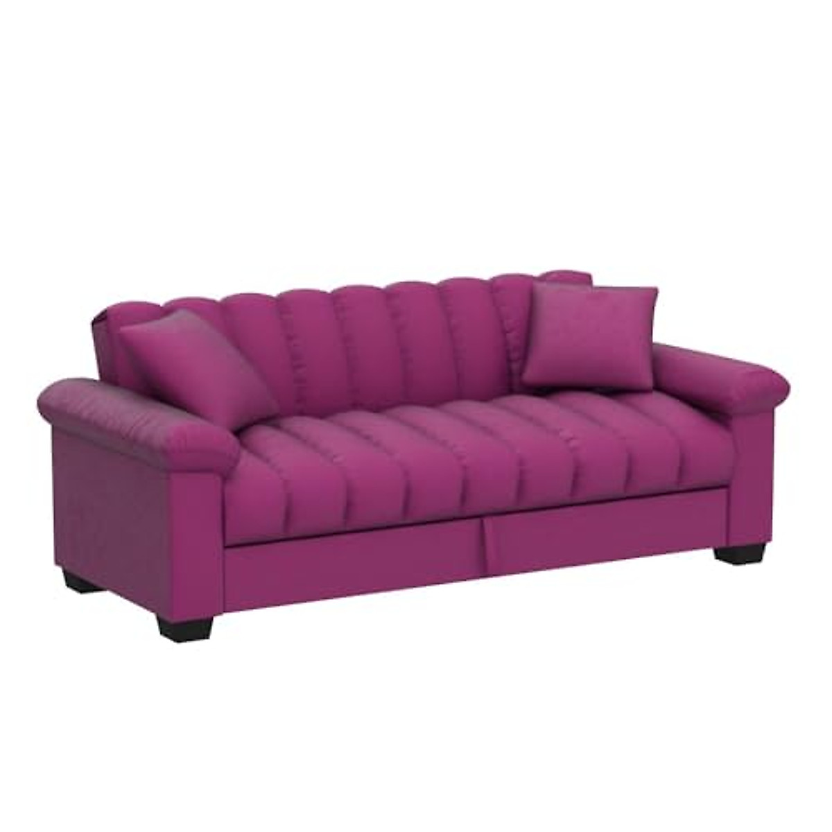 Legend Vansen Velvet Storage Convertible Sofa Bed Sleeper Couch Sofabed, Violet