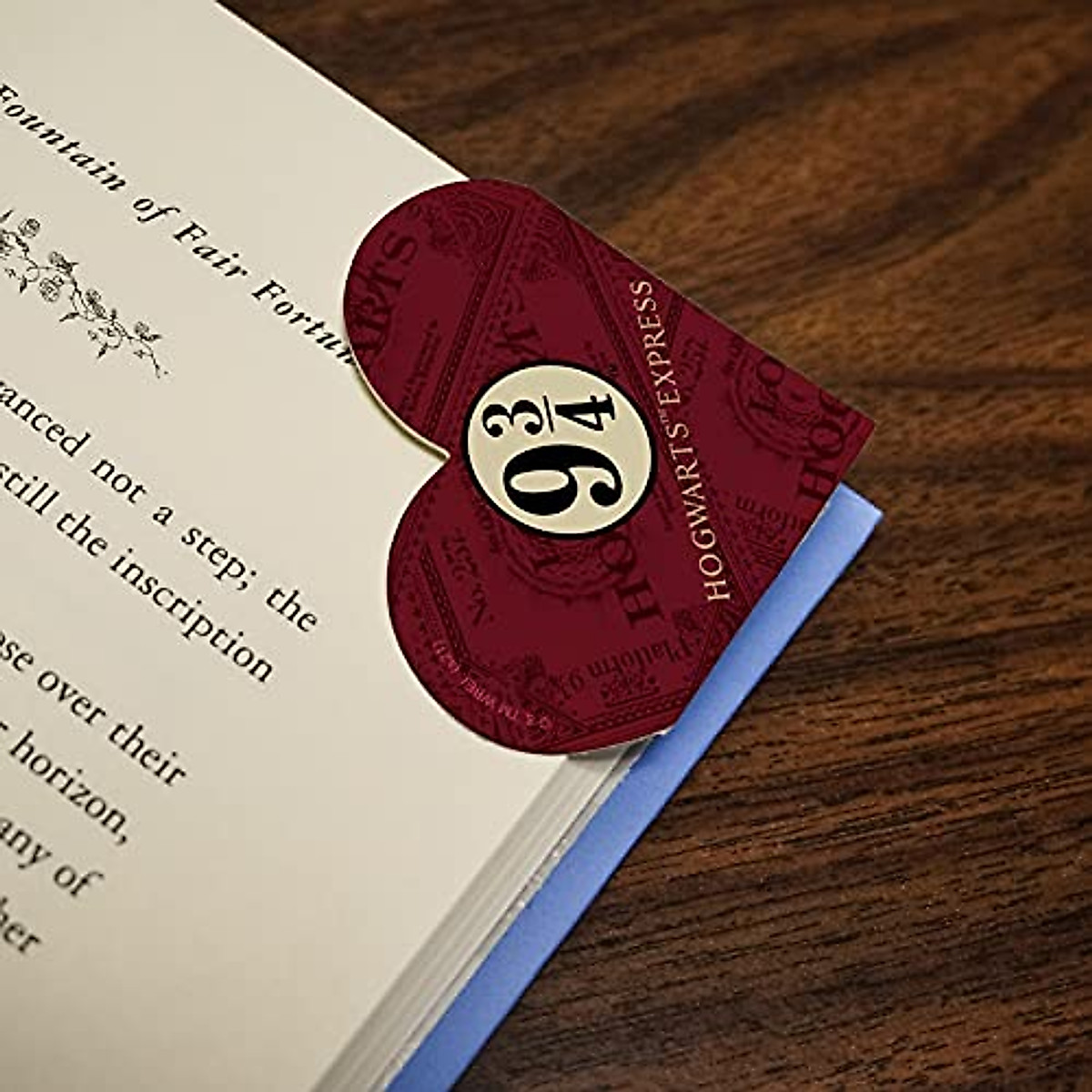 Harry Potter Hogwarts Express Tickets Heart Faux Leather Bookmark - Set of 2