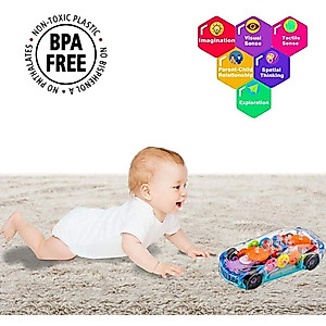 Noetoy Toys for 1 2 3 Year Old Boy, Baby Toys 6 to 12 Months Electric Car Toys for Boys Girls Toddlers with Cool Light & Sound Effect, Great Christmas Birthday Gift for Kids