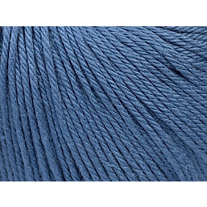 Lot of 8 Skeins Ice Yarns Baby Cotton (100% Giza Cotton) Yarn Oil Blue