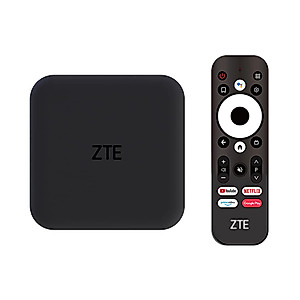 ZTE Android TV Box ，Smart TV Box ZXV10 Support Wi-Fi 5 Bluetooth 5.0 ， Support 3D 4K HDR Videos Media Player,Dolby Vision,Supports YouTube/Google Assistant/Google Play Store