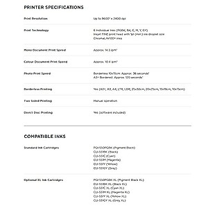 Canon PIXMA IP8750 A3 IJET Printer Black