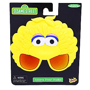 Sun-Staches Sesame Street Official Big Bird Sunglasses, Costume Accessory, UV 400, One Size Fits Most, 8"