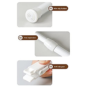 10 PCS Super Strong Plastic Swivel Hanging Hooks Home Swivel Laundry Clips Curtain Clips Clothes Pins Beach Towel Clips,1 PCS Tension Rod, Wardrobe Bars, Drying Support Rods