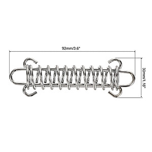 MECCANIXITY Tent Spring Buckle, Heavy Type Stainless Steel Rope Tensioner Accessories for Awning Tarps Tents Wire Racks, Pack of 4