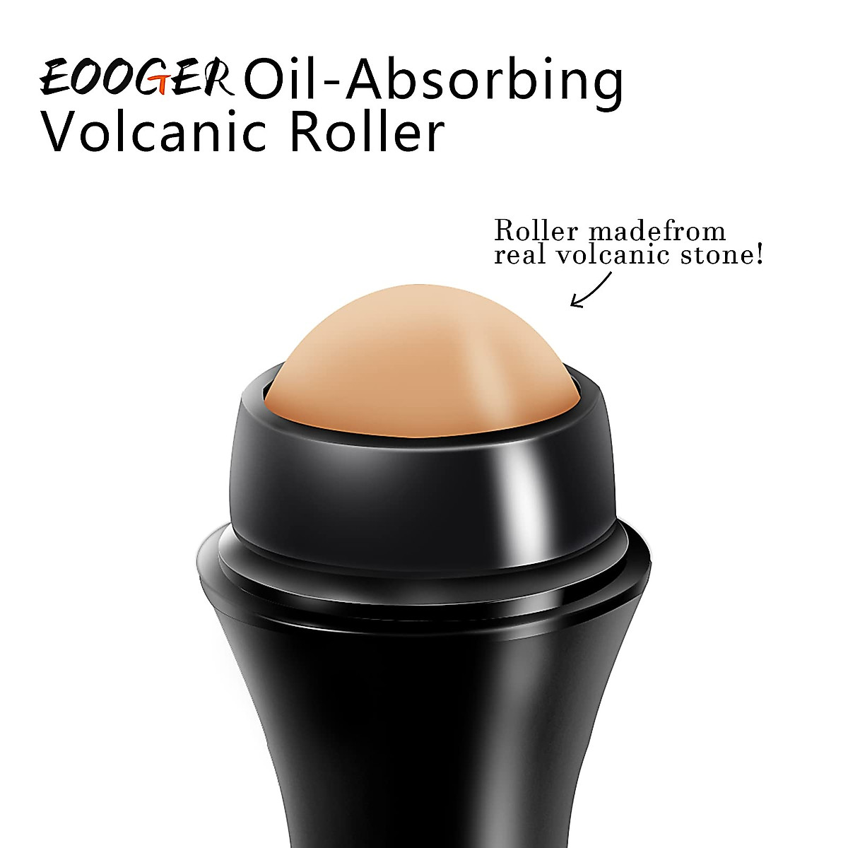 Oil-Absorbing Volcanic Face Roller, Reusable Face Roller Skin Care Facial Skin Care Tools, Oil Control Face Roller Stone, Suitable For Female Girls Makeup Massage Beauty Accessories(Black Set)