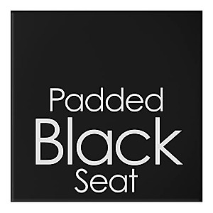 24-Inch Counter Height Bar Stool – Backless Folding Chair with 300lb Capacity for Kitchen, Recreation Room, or Game Room by Trademark Home (Black) Set of 1