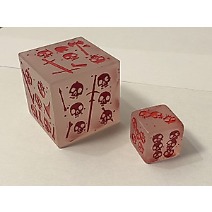 2 Glow in The Dark Massive Gelatinous Cubes Dice Pair / Mini by Severed Books