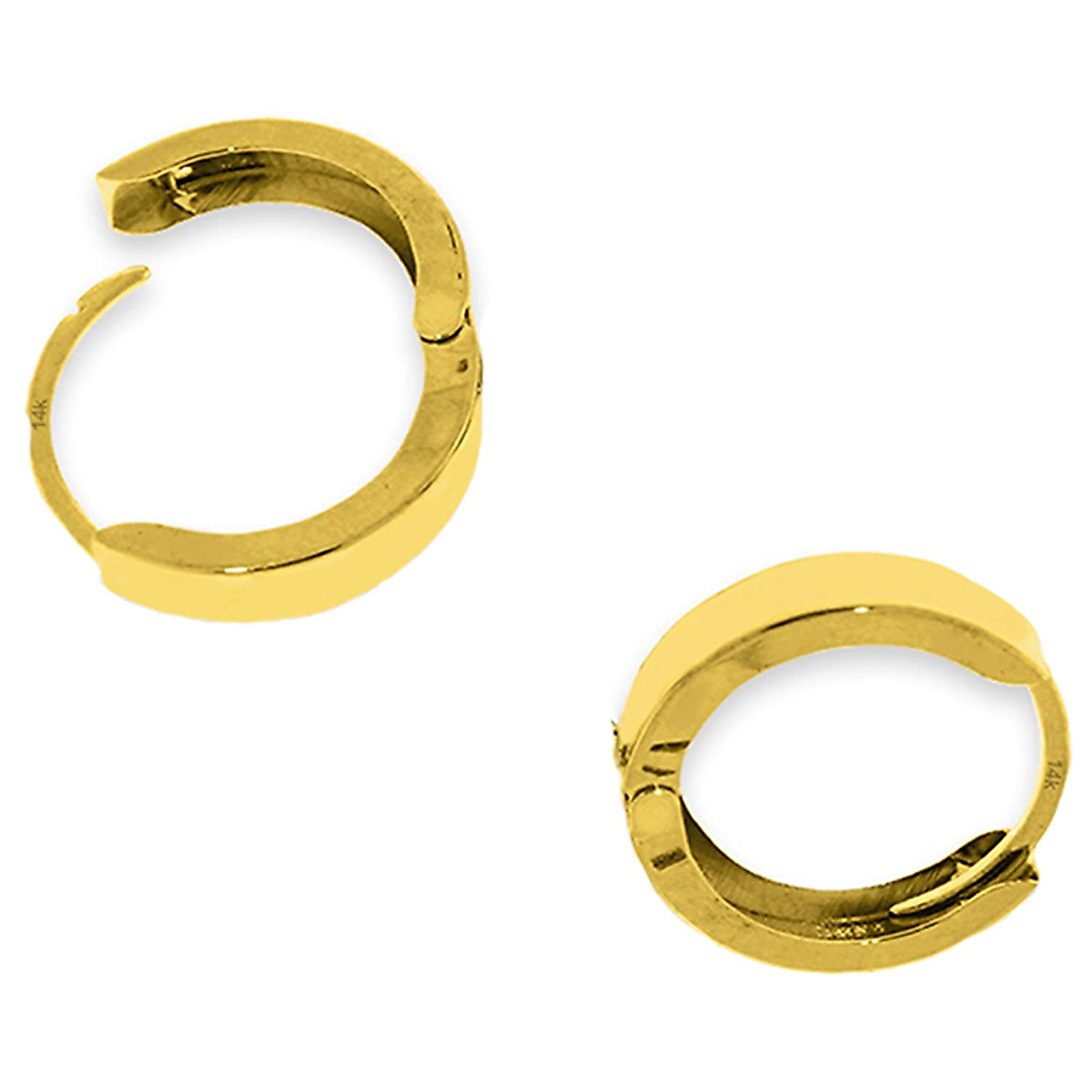 Galaxy Gold GG 14k Solid Gold Slim Huggie Earrings