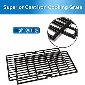 Utheer Grill Grates fit Oklahoma Joe's Longhorn Comb Charcoal/Gas Smoke 12201767,14201767, Oklahoma Joe's Longhorn 18202083,16202046,15202029, for Grill Or Smoker Sides, Heavy Duty Cast Iron, 2 Pcs