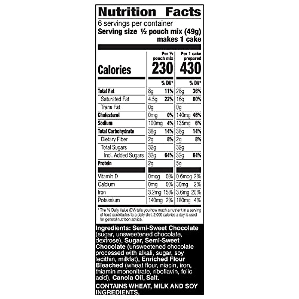 Godiva Molten Lava Cakes Baking Mix, Makes 6 Cakes, 10.4 Ounces