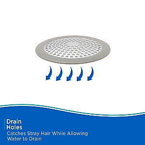 Kenney Bathtub Drain Cover, Silver