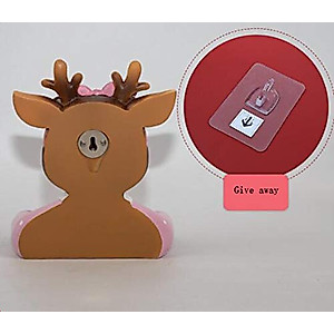 SHUANGJ Toilet Toilet Paper Towel Roll Paper Box Creative Cartoon Cute Sika Deer Roll Paper Hanger Wall-Mounted Free Punch Fantasy Unicorn