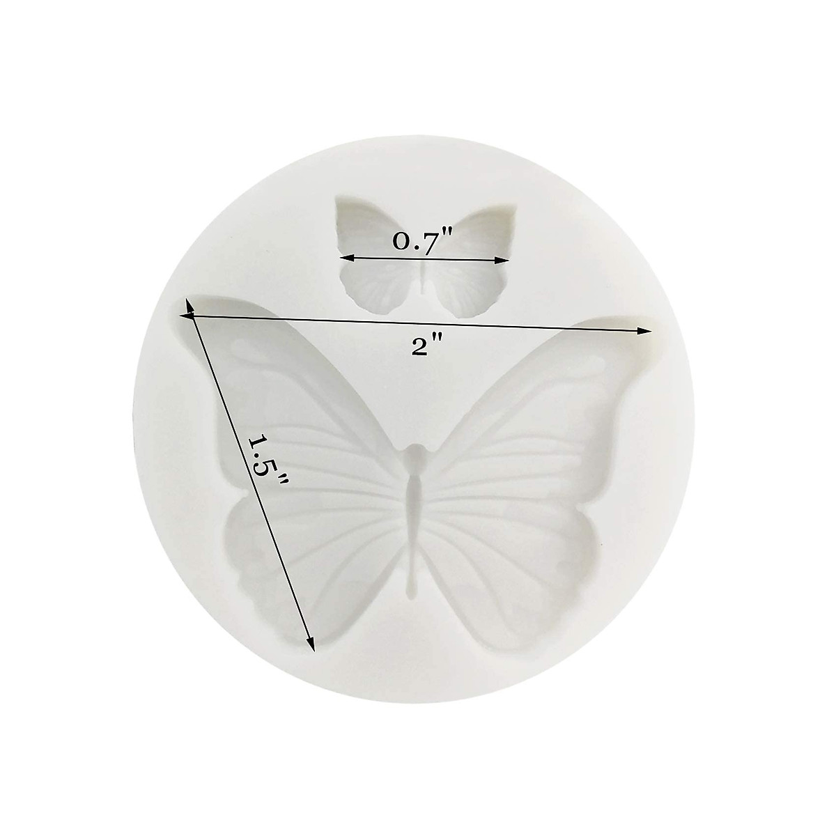 2 pcs Butterfly Silicone Molds,Mini Butterfly Fondant for DIY Chocolate Candy Pudding Gum Paste Cupcake Cake Topper Decoration Desserts Jelly Shots Handmade Ice Cream Ice Cube Crystal Soap Mould