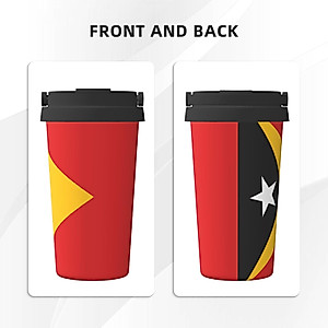 WZYCWB Flag of Timor-Leste Portable insulated coffee cup - 12 hours long-lasting heat preservation, suitable for car, office and outdoor use,