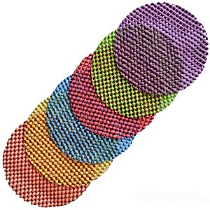 6 Pieces Rubber Jar Gripper Pads Round Kitchen Coasters Multi-Purpose Bottle Lid Openers, Multicoloured