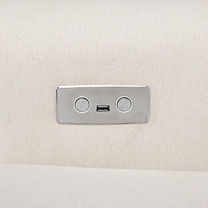 NAMESAKE Harbour Power Recliner Glider, Performance Cream Eco-Weave