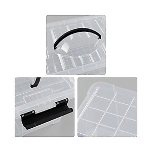 Jekiyo Plastic Storage Bin, Latching Box Container with Lid, Set of 2