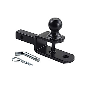 TOPTOW 3 in 1 ATV/UTV Towing Hitch Receiver 64032 Ball Mount Adapter with 1 7/8 inch Ball, Fit for 1-1/4 inch Receiver