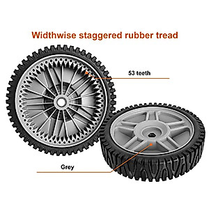 8 Inch Front Wheels Replaces for HU 581009202-2 Pack Drive Wheels Tires Compatible with Hon da Black Max Lawn Mower, Craftsman 917376161, HU 7021RES Self Propelled Mower, Replace 193912x460