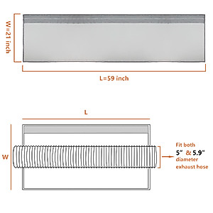 GCGOODS Portable Air Conditioner Hose Cover Wrap, Insulated AC Hose Cover, Universal Fit Both 5 inch and 5.9 inch Diameter Exhaust Duct Vent, Easy Installation
