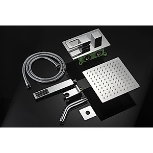 Shower Faucet Sets Complete,Rough-in Valve Included and Full Metal Components in Chrome Finish,Sumerain