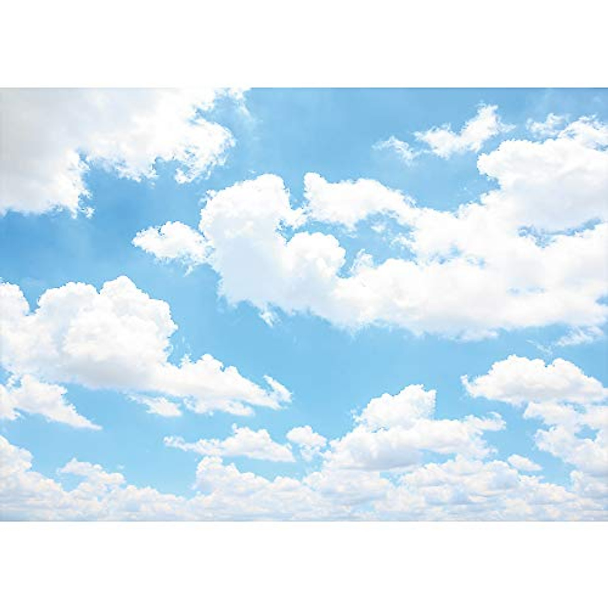 SVBright 7(W) x 5(H) ft Polyester Fabric Blue Sky White Clouds Backdrop Party Wall Decorations Sunshine 1ST Newborn Baby Shower Birthday Table Banner Photo Booth Photography Background Photo Studio