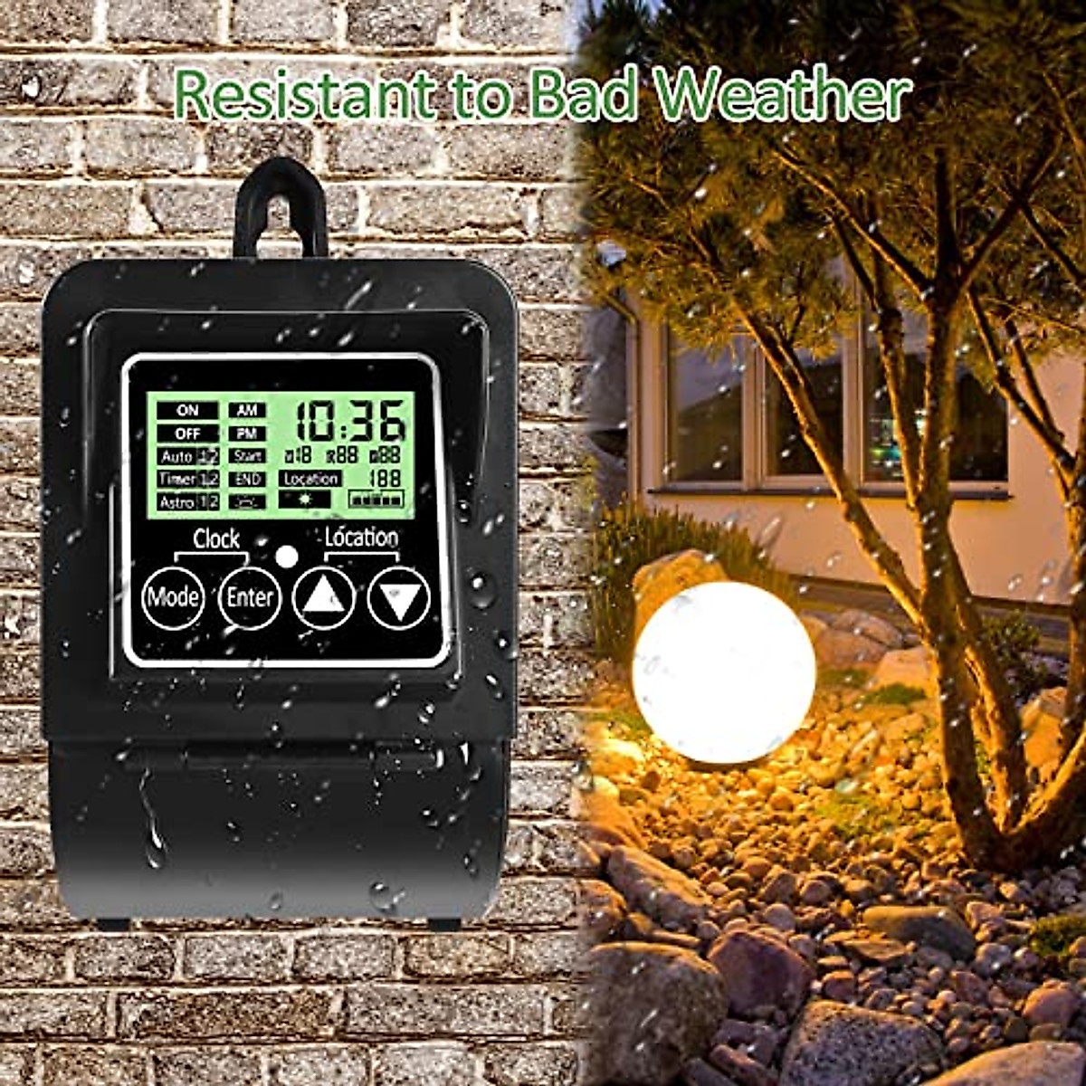 Solaroxy 120W Outdoor Low Voltage Landscape Lighting Transformer with ...