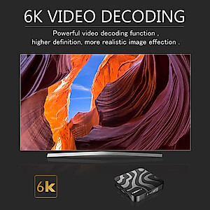 Android TV Box, T95MAX Android Box 2GB RAM 16GB ROM, Quad Core Android 12.0 Box with Wireless Keyboard Support 2.4G/5.0GHz Dual WiFi 100M Ethernet Ultra HD 6K TV Box