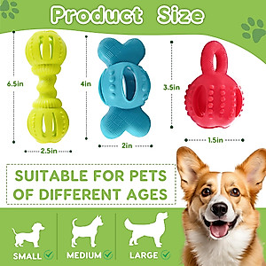 SPOFLY Dog Chew Toys, Set of 3 Treat Dispensing Dog Toys，Interactive Dog Toys for Boredom, Fun-Filled Treat Dispenser for Yak Cheese Dog Chews