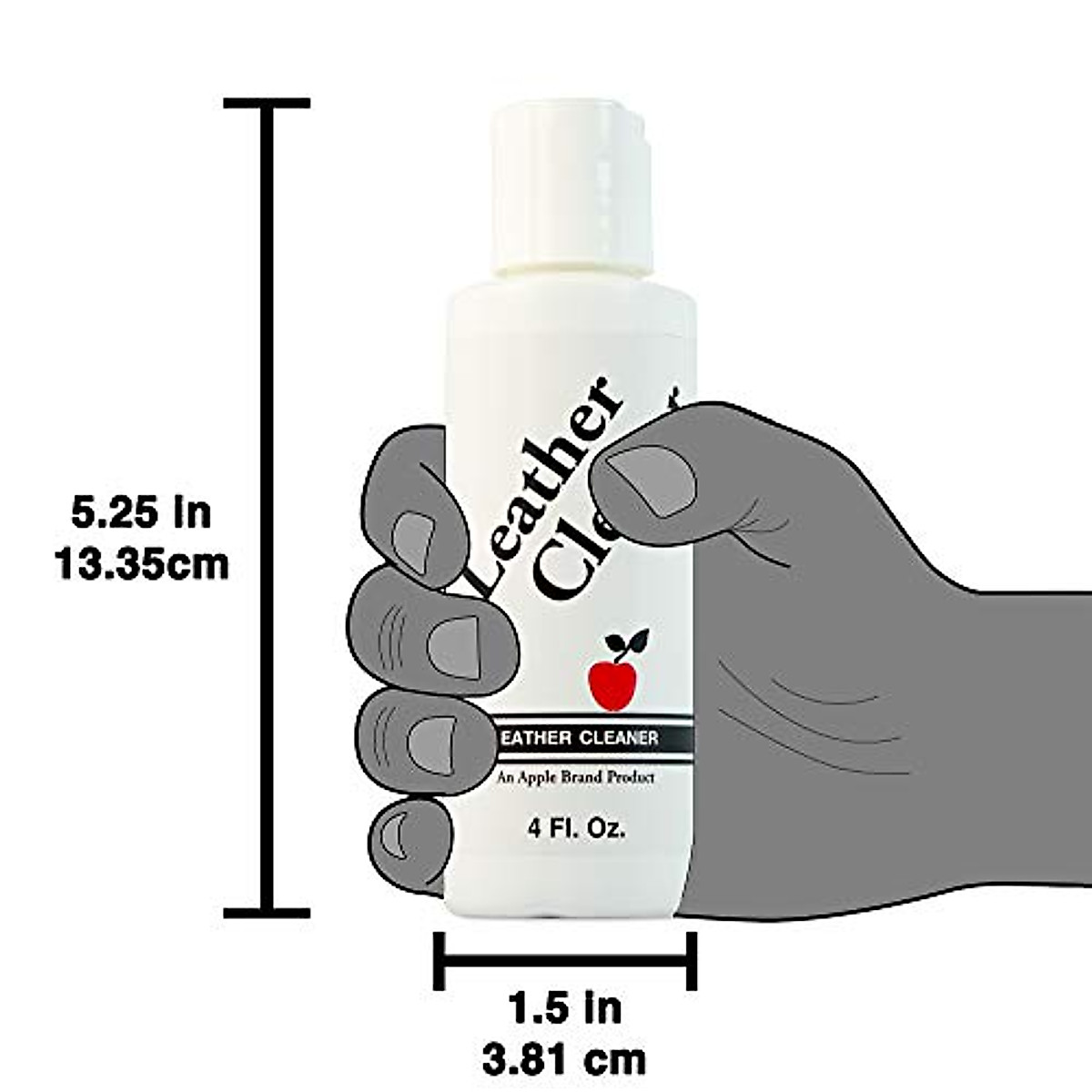 Apple Brand Leather Cleaner 4 oz - Great for Shoes, Boots, Handbags, Car Upholstery, Furniture - Removes Surface Dirt, Grime, Salt and More From Finished Leathers