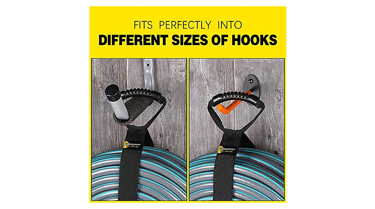 Water Hose Storage Straps (2-Pack) - Heavy Duty Organizer