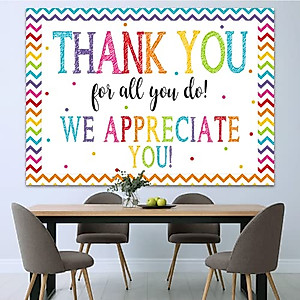 7x5ft Thank You for All You Do Backdrop Congratulations Graduates Background Be Thankful to The Teacher Doctor Staff in Class of 2023 Prom Photography for Senior Year Party Decoration Banner