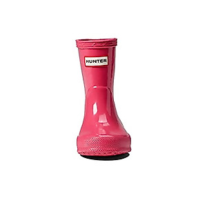 Hunter Little Kids Original First Classic Gloss Rain Boot, Bright Pink, 11