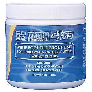 E-Z Products 4 F.s. White Pool Tile Grout Repair (Fast Set) 1 Lb.