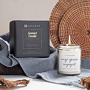 Engagement Gifts for Women - Wedding Candle, Bridal Shower, Bachelorette Party Gift for Bride to Be - Christmas Present for Engaged Couple Fiance, Couples Gift - OMG Youre Engaged Candles